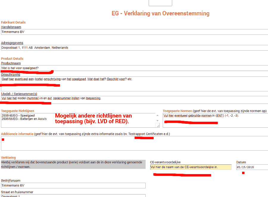 CE-markering Speelgoed